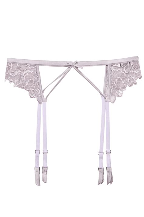 Whitney Embroidery Garter Belt Lilac Chérie Amour