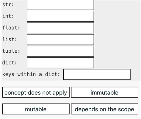 solved str int float list tuple dict keys within a
