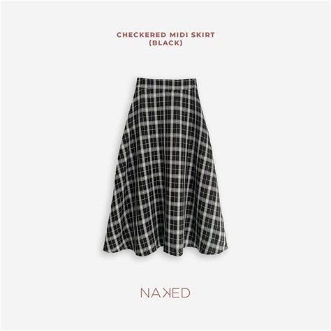 Chân váy kẻ dáng bút chì Nakedbyv Checkered Pencil Skirt MixASale