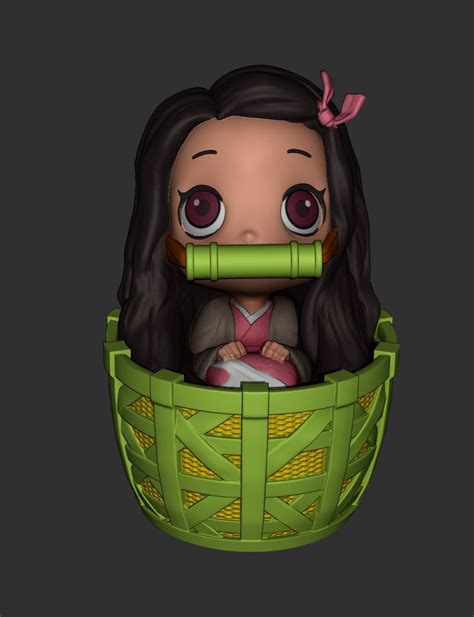 Télécharger fichier OBJ Nezuko Design pour imprimante 3D Cults