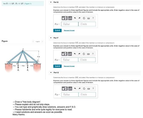 Solved Part E Set P1 3 KN P2 6 KN Figure 1 Determine The Chegg