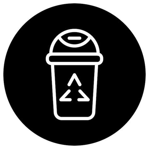 Ilustra O Do Desenho Do Cone Do Vector Da Lixeira De Reciclagem