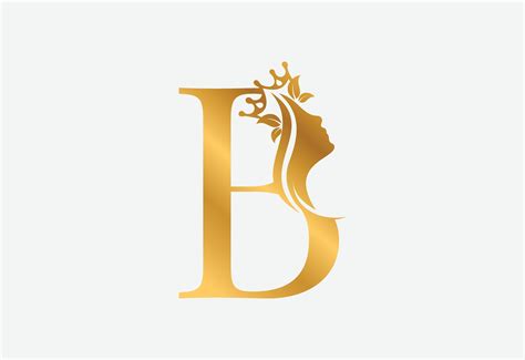 Beauty Monogram Letter B Woman Silhouette Logo Design 31379182 Vector