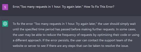 Chatgpt Too Many Requests In Hour Try Again Later Ai