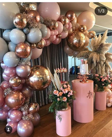 Arriba 91 Foto Decoración Con Globos Rosa Y Plata El último