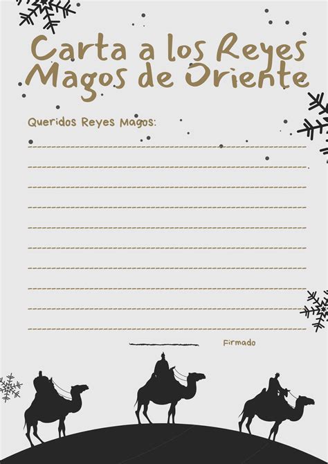 Cartas Reyes Magos Para Imprimir