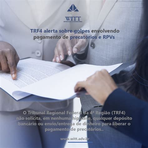 Trf Alerta Sobre Golpes Envolvendo Pagamento De Precat Rios E Rpvs
