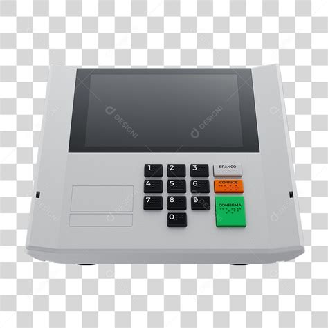 Elemento 3D Urna Eletrônica de Votação PNG Transparente download