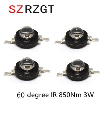 10pcs High Power LED Chip 60 Degree IR 850Nm 3W LED Beads Emitter Light