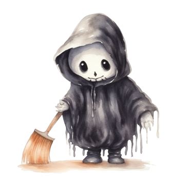 Linda Ilustraci N Acuarela De La Parca Para Halloween Png Parca