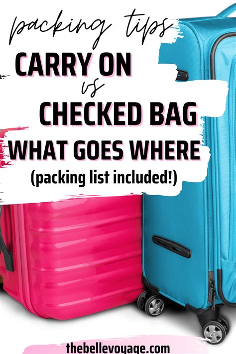 What To Pack In Carry On Vs Checked Bag Which Luggage Is Best