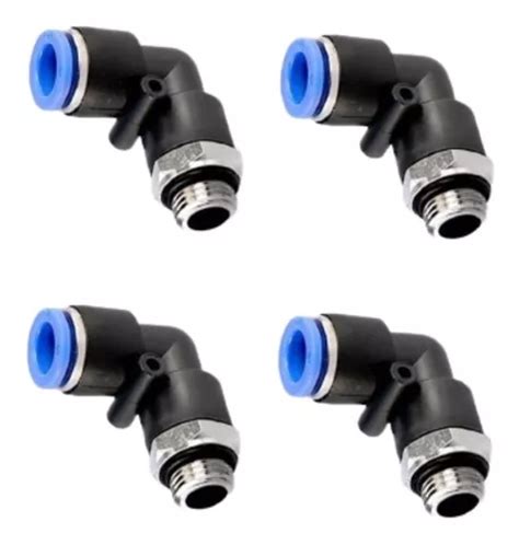 Kit Conex O Cotovelo Pneum Tico Rosca X Tubo Mm Bsp