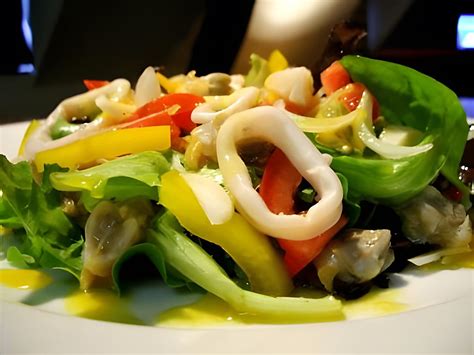 Recette De Salade De Fruits De Mer Vinaigrette L Orange