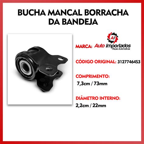 Kit 4 Buchas Mancal Maior Menor Bandeja Leque Suspensão Dianteira Ford