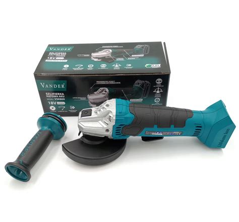 SZLIFIERKA KĄTOWA AKUMULATOROWA VANDER VSK809 18V 125mm BEZSZCZOTKOWA