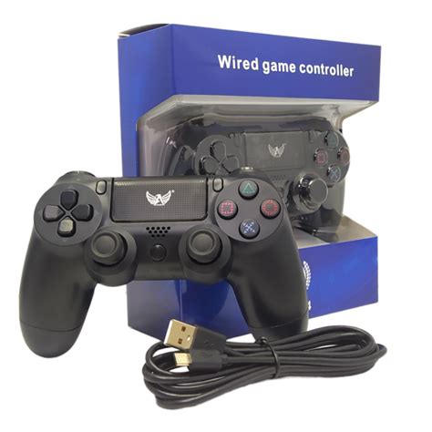 Jonh Variedades DROP Controle Gamer PS4 FIO Cabo 2 Metros USB