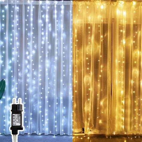 Rideau Lumineux Noel 3M 3M 300 LED Guirlande Lumineuse Rideau 8 Modes