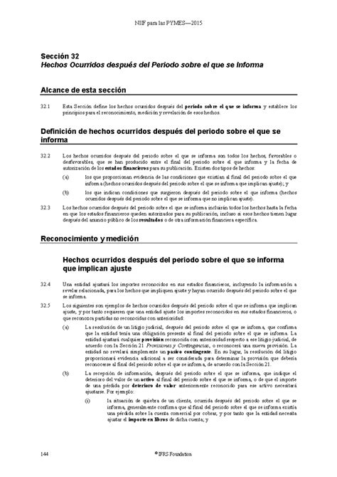 Seccion 32 Aaaaaaa NIIF Para Las PYMES 2015 144 IFRS Foundation