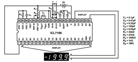 ICL7107 Display Driver Pinout Examples Applications And Working