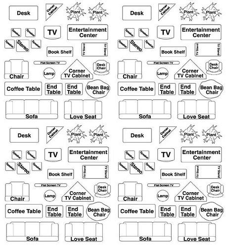Free Printable Furniture Template For Interior Design Printable