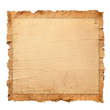 Brown Vintage Torn Paper Border Isolated Torn Old Edge PNG