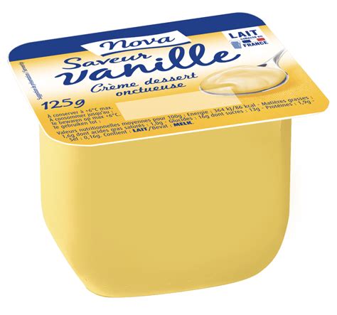 CRÈME DESSERT ONCTUEUSE SAVEUR VANILLE 125g Andros FoodService
