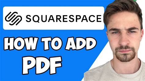 how to add pdf file to squarespace 2023 youtube