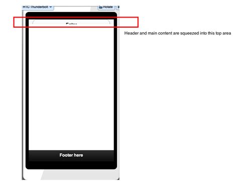 jquery mobile on phonegap cordova shrinking all content into small space at top only on devices