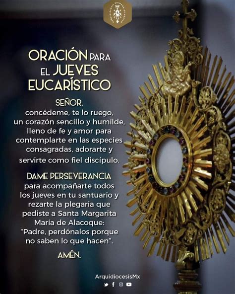 Pin de Adriana Parada S en Jueves Eucarístico y Sacerdotal Oraciones