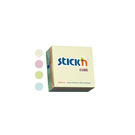 Cubo Notas Adhesivas Colores Pastel Surtidos Cartabon