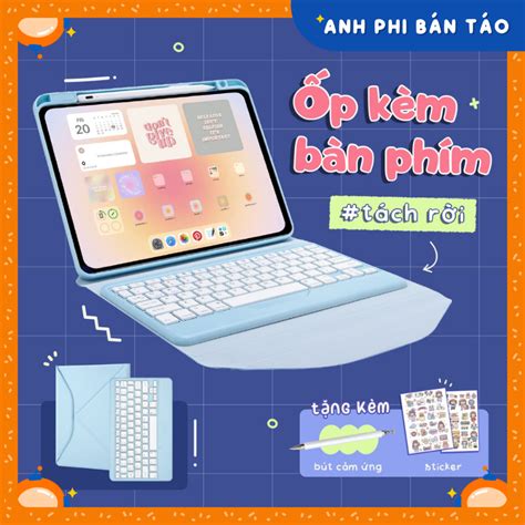 NEW 2023 Ốp Bao Da Nam Châm Máy Tính Bảng Cao Cấp Kèm Bàn Phím