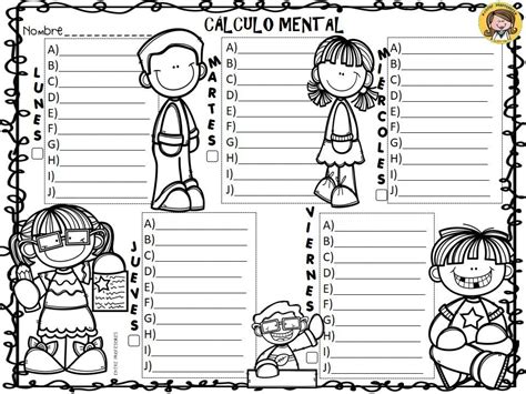 Registro de lectura diaria cálculo mental y dictado semanal Material