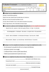 évaluation complément du nom cm2