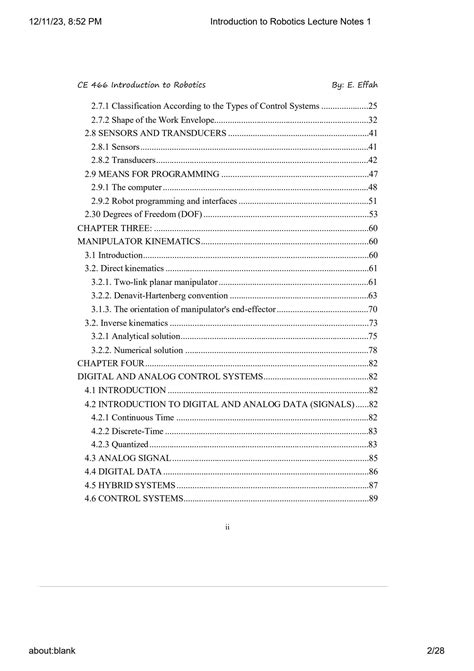 SOLUTION Introduction To Robotics Lecture Notes 1 Studypool