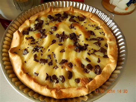 Recette De Tarte Aux Poires Et Chocolat Par Mimine