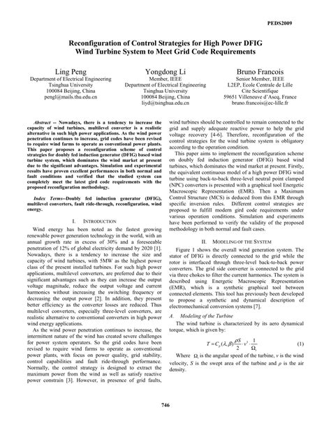 pdf reconfiguration of control strategies for high power dfig wind turbine system to meet grid
