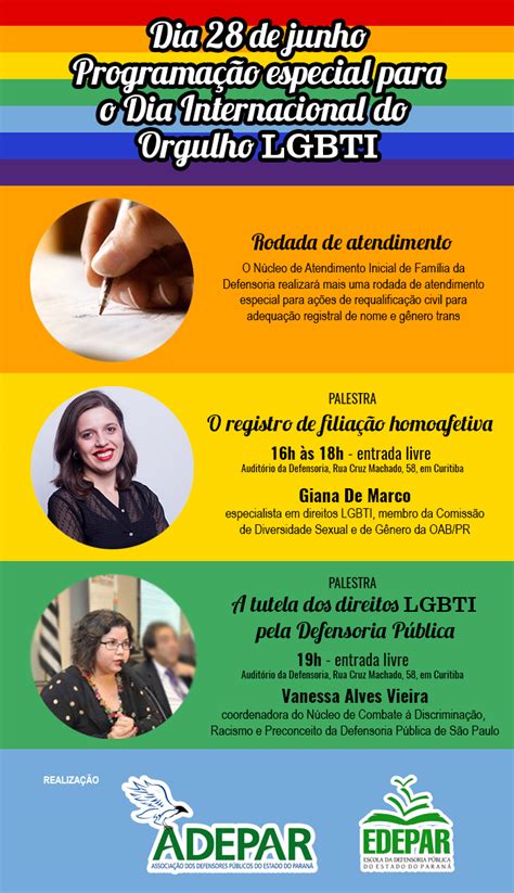 Dia 28 de junho programação especial dos Defensores Públicos para o
