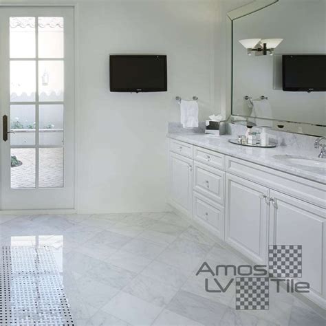 Bianco Carrara Honed Amos Tile Lv