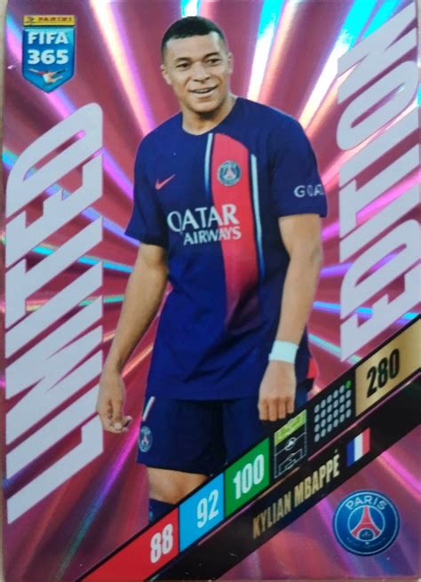 Panini ADRENALYN XL FIFA 365 2024 Karta Limited Edition Kylian Mbappé
