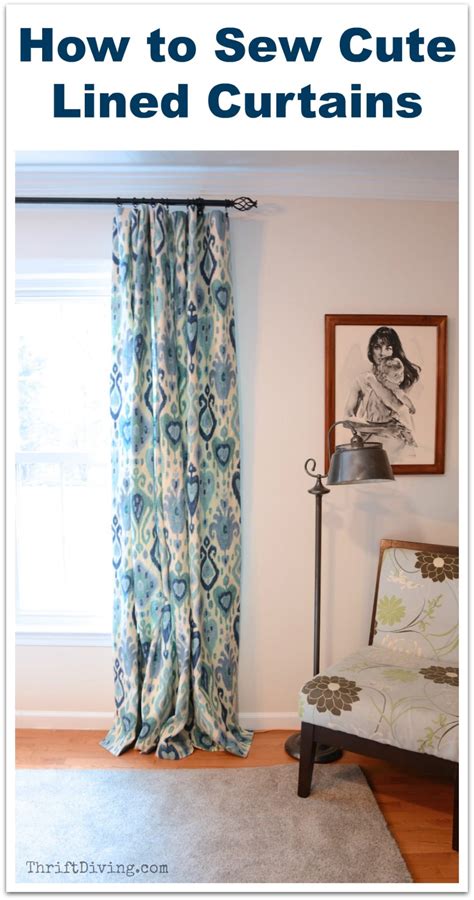 How To Sew Cute Lined DIY Curtains Diy Curtains No Sew Curtains Diy