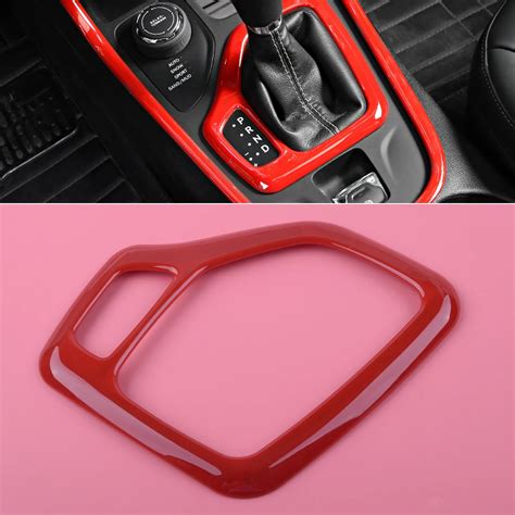DWCX Car Interior Accessories Red Gear Frame Cover Trim Fit For Jeep