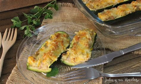 JULIA Y SUS RECETAS Calabacines rellenos de atún