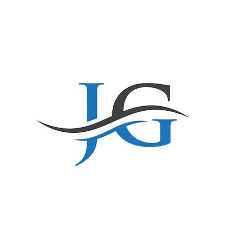 Carta jg creativa con concepto de lujo diseño de logotipo jg moderno