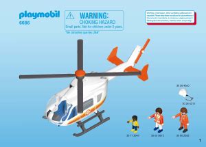 Manual Playmobil Set Rescue Helic Ptero De Emerg Ncia M Dica