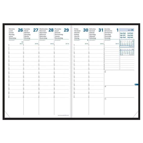Agenda semainier Quo Vadis Président SD Everest 21 x 27 cm gris