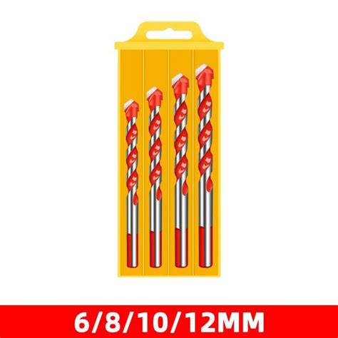 ENCLUME Red Set C1 Jeu de forets de verre hélicoïdaux triangulaires