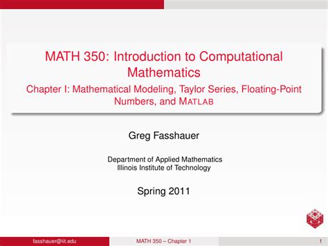 math 350 introduction to computational mathematics