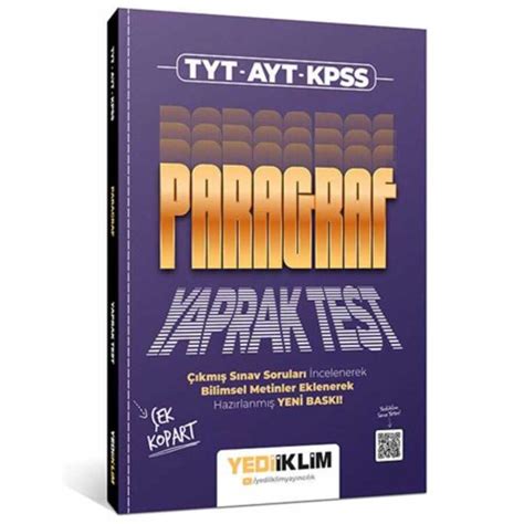 TYT AYT KPSS Paragraf Çek Kopart Yaprak Test Bkmkitap