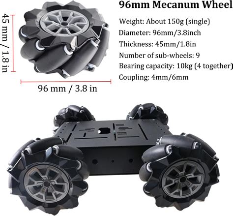 Buy SmaringWing Premium 4WD Mecanum Wheel Robotic Chassis Kit For