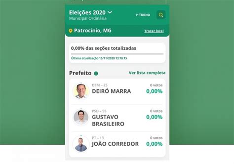 RESULTADOS APLICATIVO DO TSE DIVULGA APURAÇÃO EM TEMPO REAL